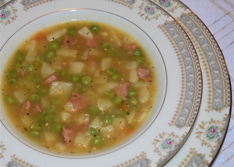 Downton Abbey Potato and Pea Soup | Recipe - JUST BROWSING